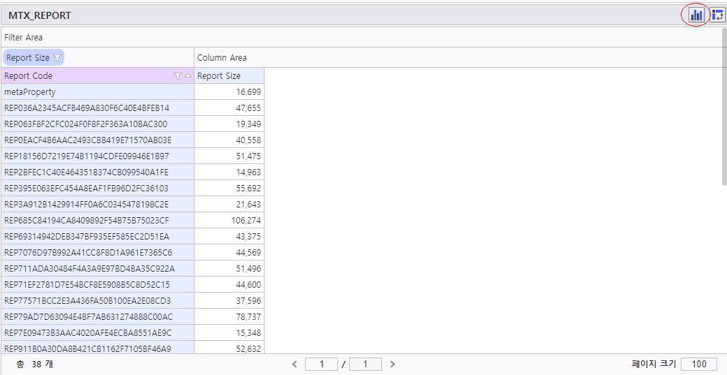 [i-META] META로 만든 AUD 보고서 내 차트와 그리드 컨트롤의 크기를 스플리터로 조절할 수 있습니다. - 연구 개발 매뉴얼 - AUD플랫폼 아카데미